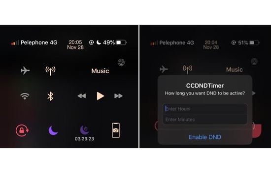 CCDNDTimer Tweak Lets You Enable DND Mode For A Specific Time - iOS Hacker