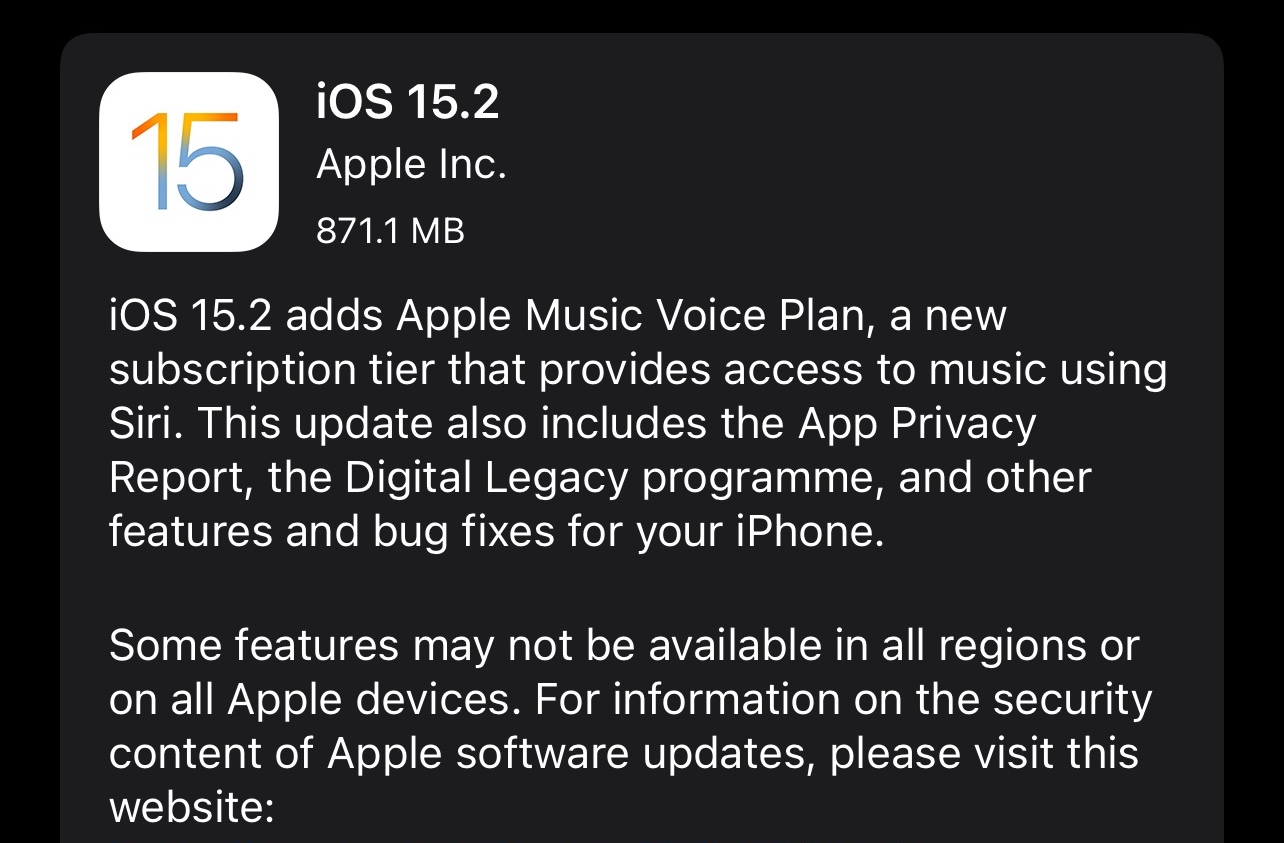 iOS 15.2 And iPadOS 15.2 Released, Get Direct Download Links Here - iOS ...