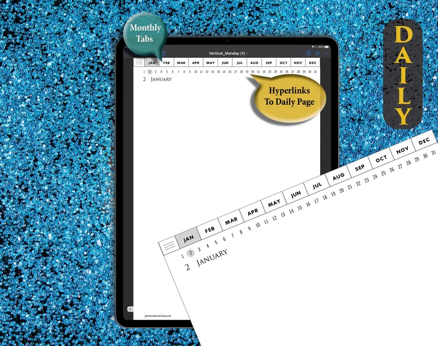 Undated Digital Bullet Journal Goodnotes Notability Ipad Ready