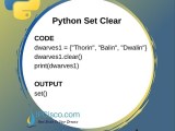 Python Set Remove Methods Remove Discard Pop Clear тлж Ipcisco