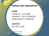 Python Set Operations Union Intersection Difference Methodsтлж Ipcisco