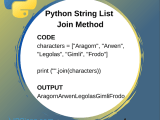 Python String Concatenation Plus Operator Join Method