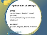 Python List Of Strings String List Methods String List Examplesтлж