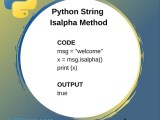 Isalpha Python