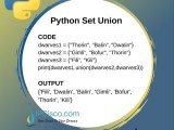 Python Set Union How To Use Python Union Method тлж Ipcisco