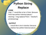 Python String Replace To Change Python Strings With Replace тлж Ipcisco