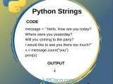 Python Strings тлж Ipcisco