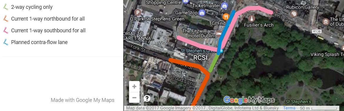 Contra-flow map -- IrishCycle.com
