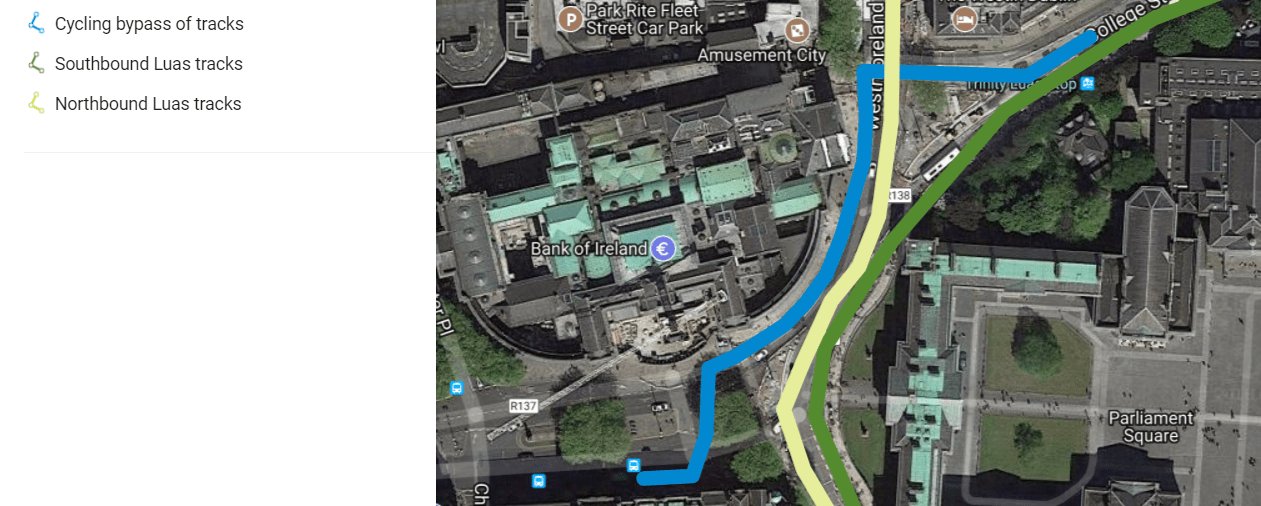 IrishCycle.com -- VIDEO: College Green cycling bypass of Luas tracks ...