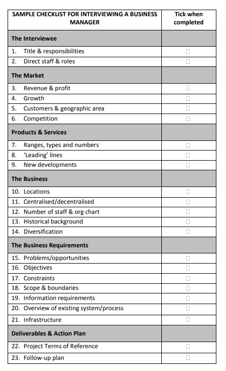 How to Interview Your Boss - IRM: Training for Business Analysts