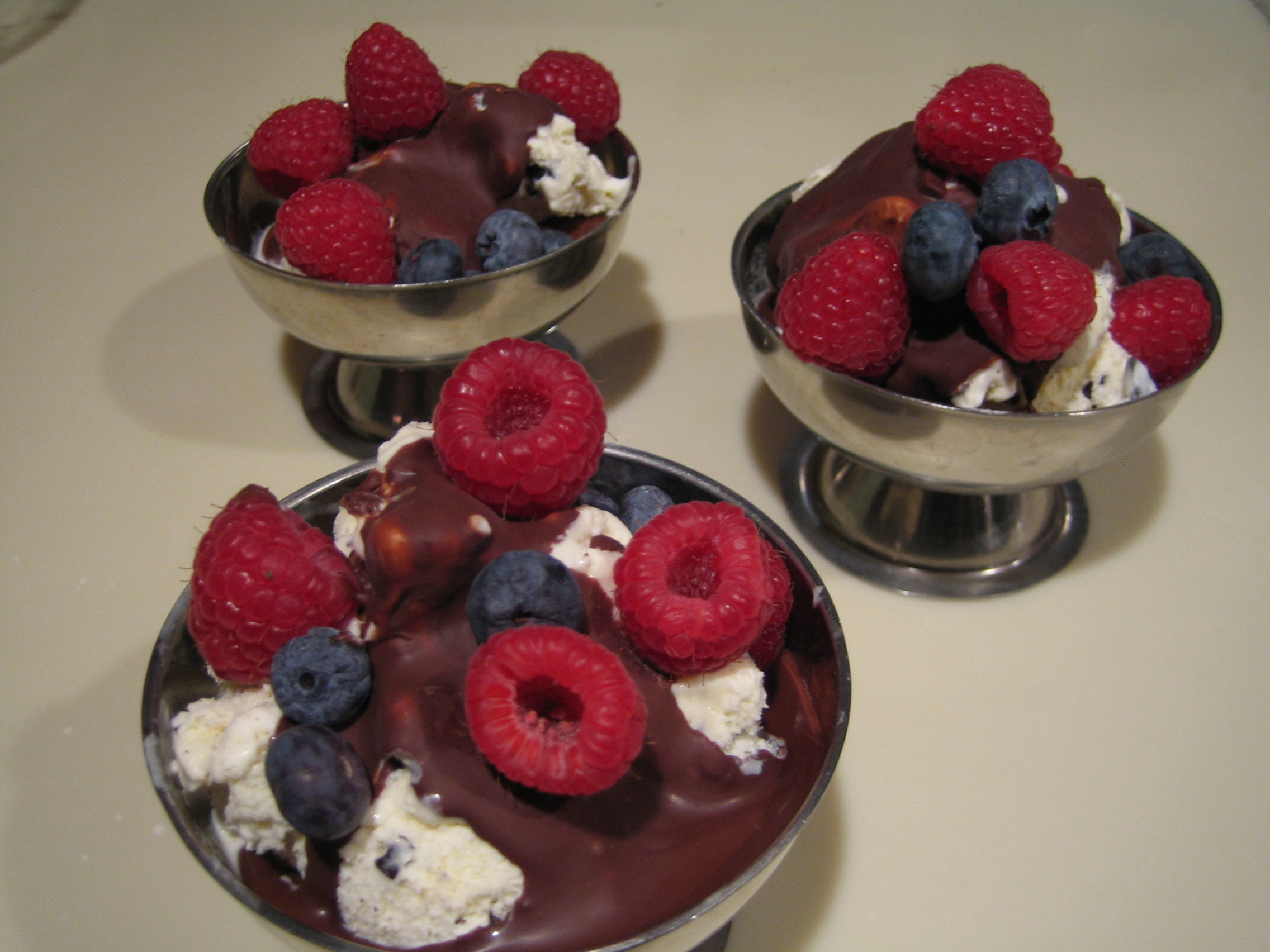 Short And Sweet. Ice Cream Shell Sundaes With Fresh Fruit. | I Sing In ...