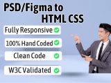 I Will Covert Psd To Html Css And Figma To Html Css Responsive