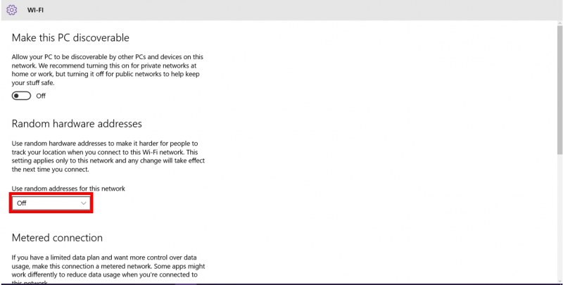 Disable Random Hardware Address in Windows 10 | "Pecoh Aba Syifa