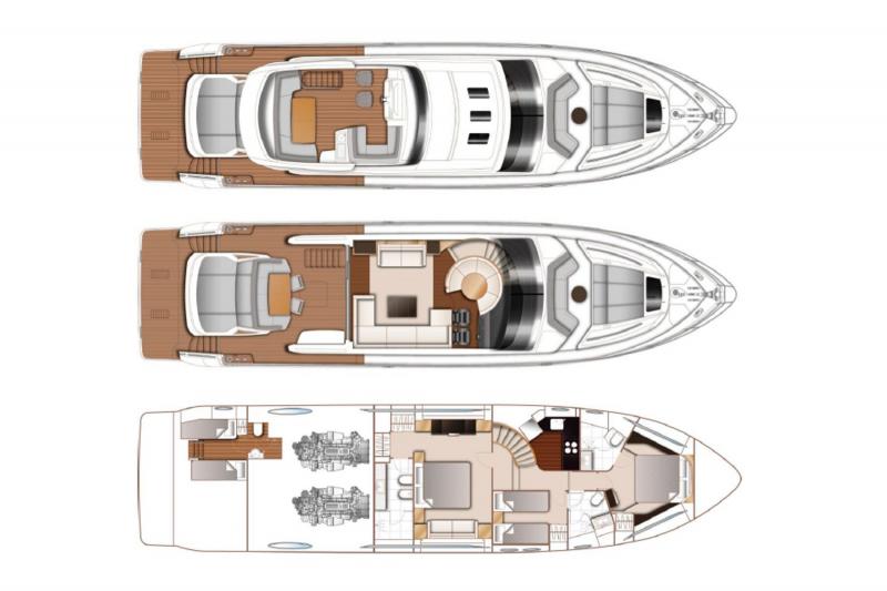 layout Princess S72 – Ita Yachts Canada