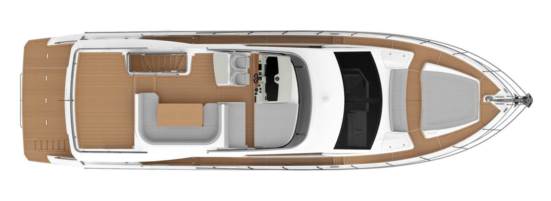 layout Absolute 62 Flybridge deck – Ita Yachts Canada