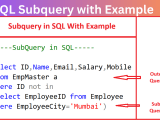 Subquery In Sql Easy 4 Examples Pr Software Solution