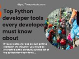 Top Python Developer Tools You Should Know Itexamtools