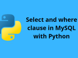Select And Where Clause In Mysql With Python