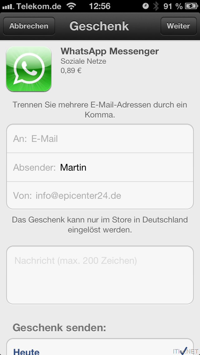 iOS Apps - Kostenpflichtige Apps verschenken