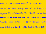 All Css Font Families With Examples