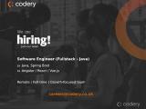 Software Engineer Fullstack Java At Codery Pvt Ltd Itpro Lk