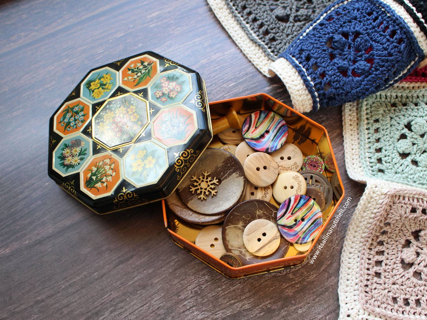 Button Blanket – Free Crochet Pattern – It's all in a Nutshell Crochet