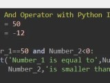 Using And Operator In Python