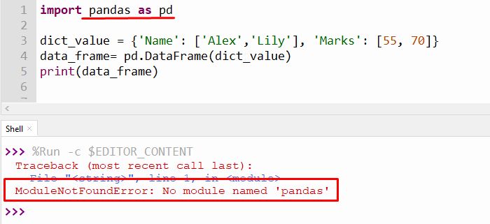 ModuleNotFoundError: No module named ‘pandas’ in Python – Its Linux FOSS