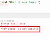 Nameerror Name Raw Input Is Not Defined In Python Its Linux Foss