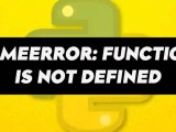 Nameerror Function Is Not Defined In Python Its Linux Foss