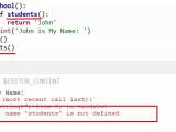 Function Name Not Defined Python