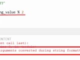 Not All Arguments Converted During String Formatting Python Its Linux