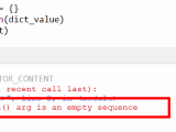 Valueerror Min Arg Is An Empty Sequence In Python Its Linux Foss