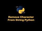 Remove Character From String Python Itsmycode