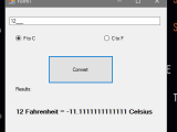 How To Create A Temperature Converter In Vb Net