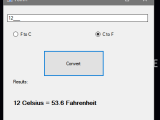 How To Create A Temperature Converter In Vb Net