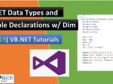 Vb Net Data Types And Variable Declaration With Dim Tutorials