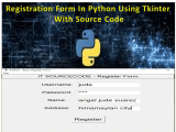 Registration Form Using Tkinter In Python With Source Code