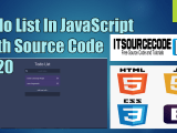 Todo List In Javascript With Source Code Itsourcecode