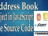 Address Book Project In Javascript With Source Code Video