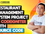 Restaurant Management System Project In Codeigniter