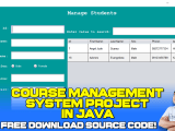 Course Management System Project In Java With Source Code