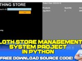 Cloth Store Management System Project In Python With Source Code