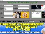 Pharmacy Management System Project In Python With Source Code