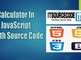 Simple Calculator In Javascript Source Code Free Download