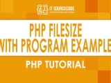Php Filesize With Program Example Itsourcecode