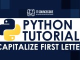Python Capitalize First Letter With Example Program