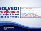 Solved Typeerror List Object Is Not Callable In Python