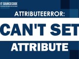 Attributeerror Can T Set Attribute Solved