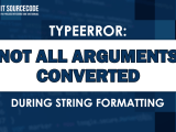 Not All Arguments Converted During String Formatting Fixed